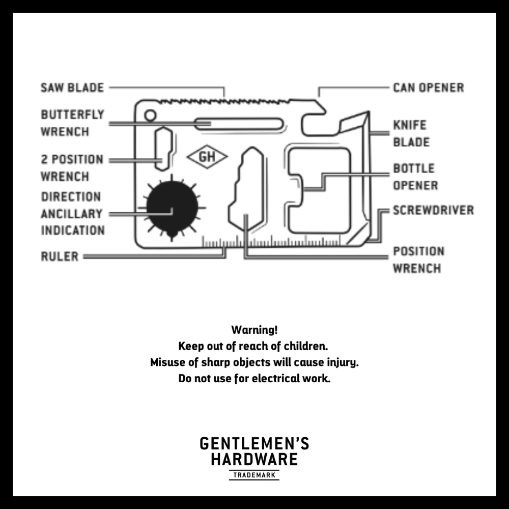 GENTLEMENS HARDWARE Multi Tool Survival Kit - Set of 3