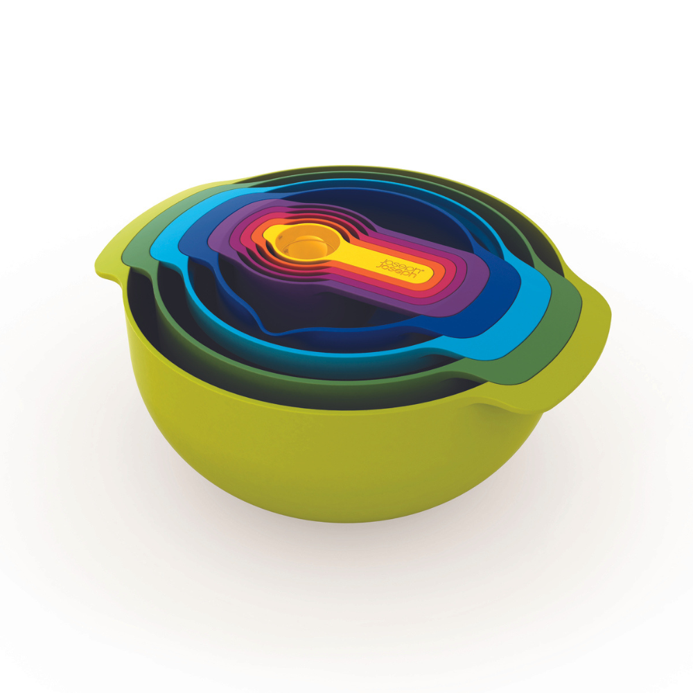 JOSEPH JOSEPH Nest 9 Plus Bowl Set - Multicolour **CLEARANCE**