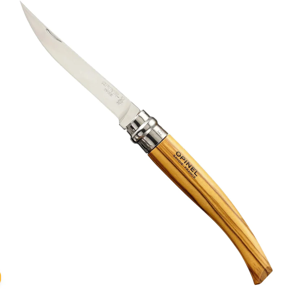 OPINEL N°10 Folding Fillet Knife with Sheath - Olive Wood