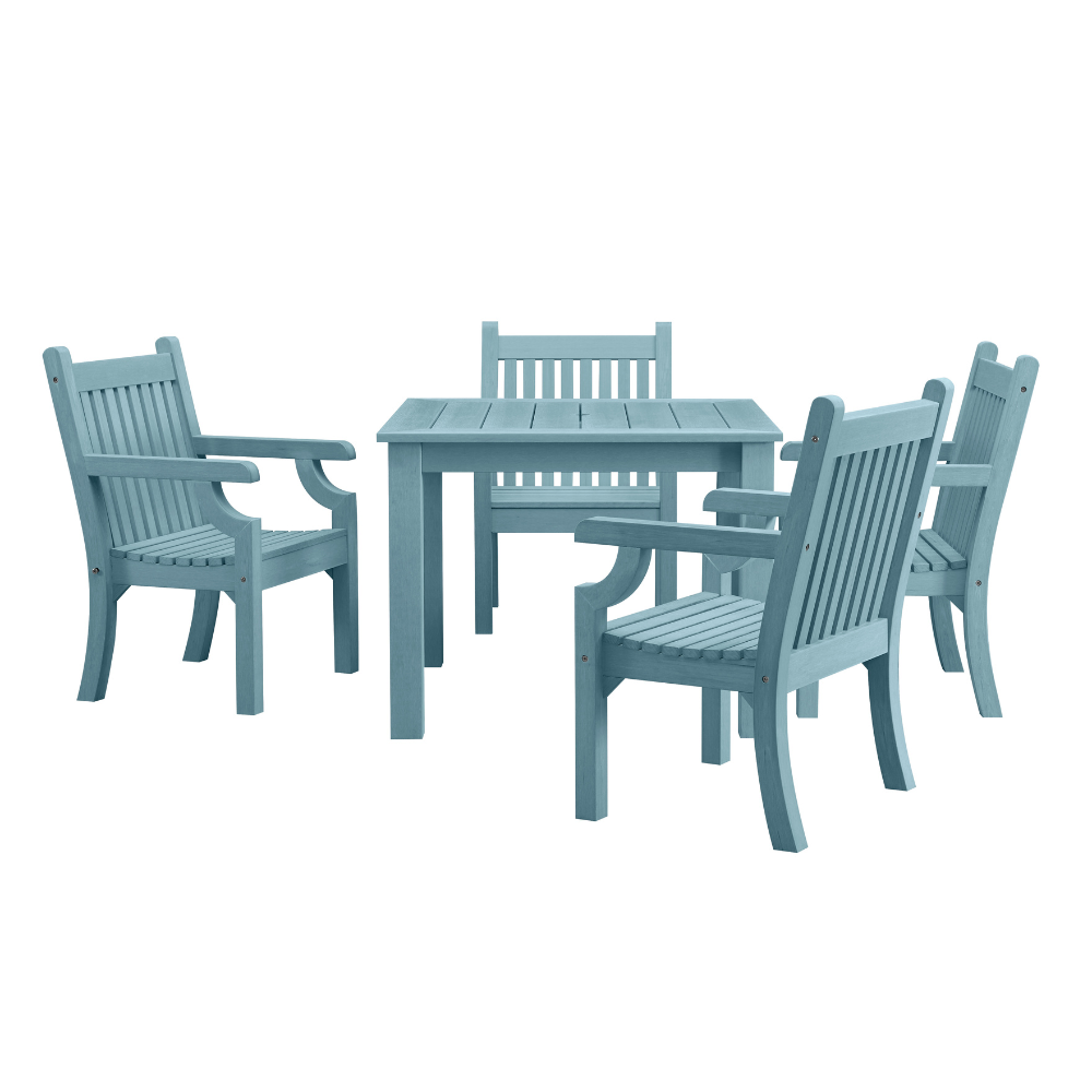 WINAWOOD Sandwick 5pce Arm Chair & Square Table Set – Botanex