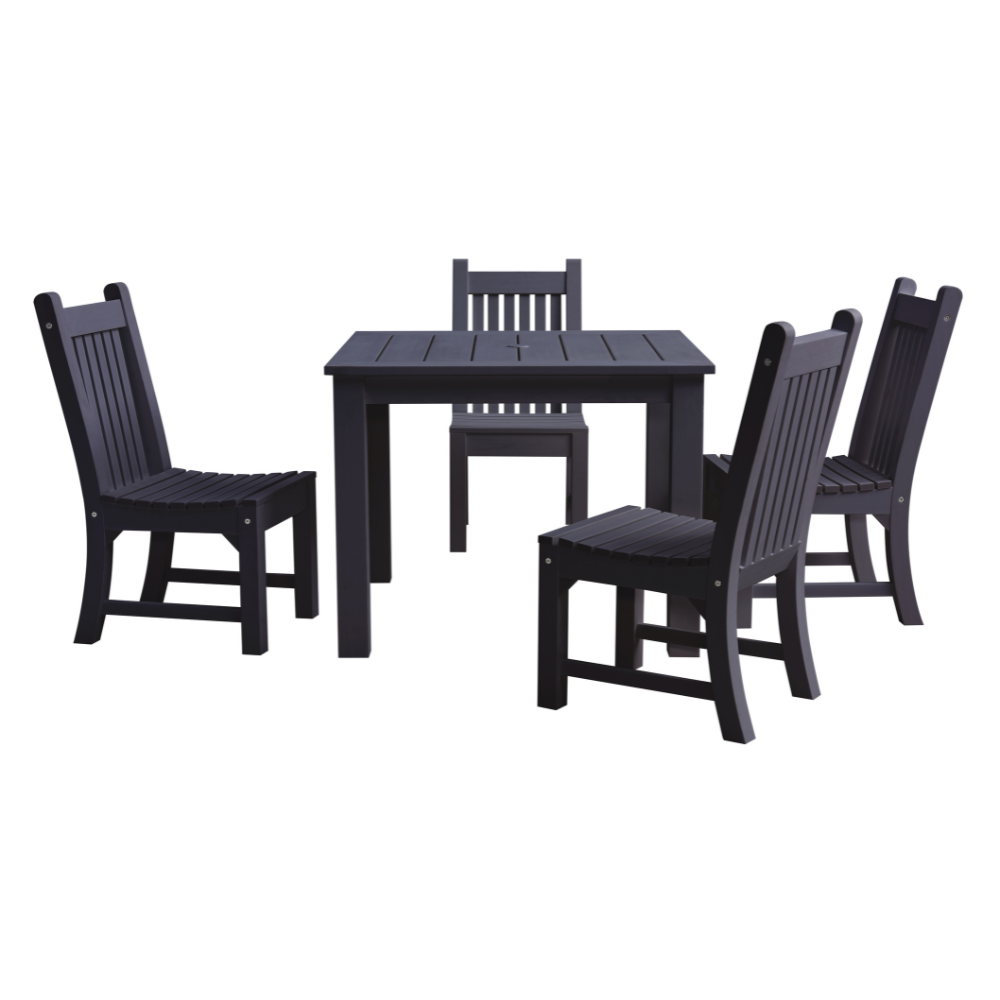 WINAWOOD Sandwick 5pce Side Chair & Square Table Set – Botanex