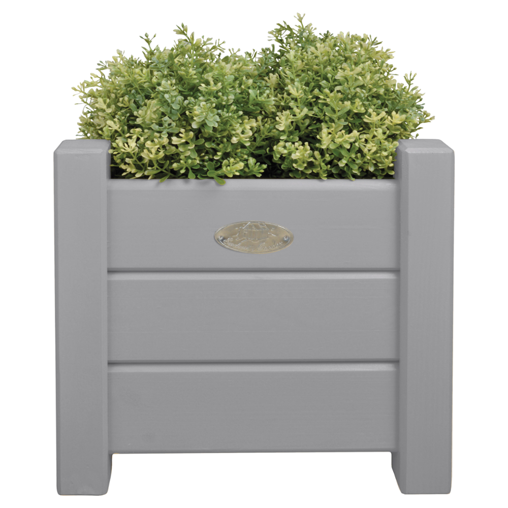 ESSCHERT DESIGN Wooden Square Planter Grey - Set of 2 **Limited Stock*